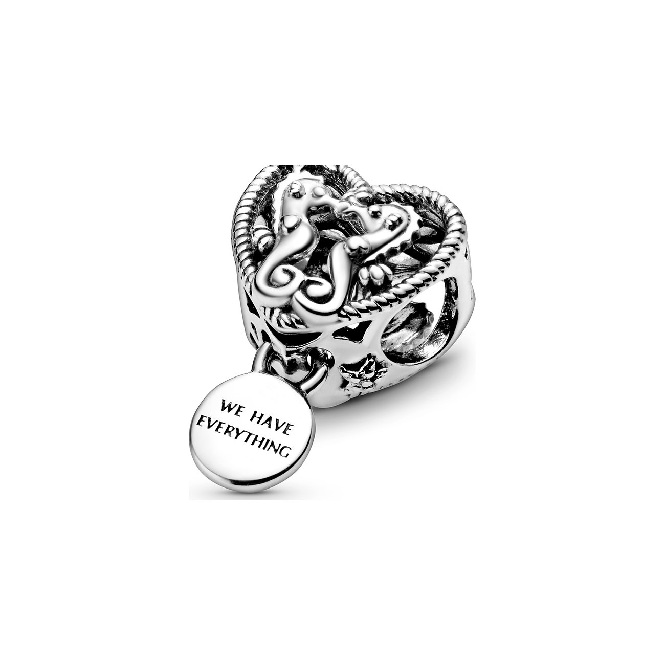 Pandora Charm Moments Offen gearbeitetes Seepferdchen und Herz ...