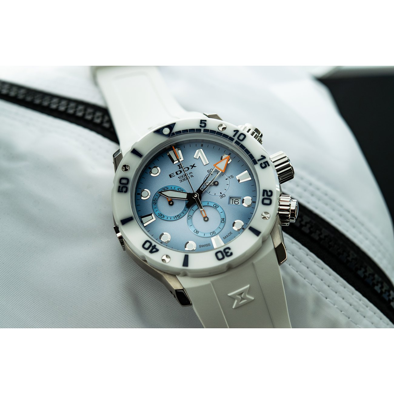 Edox Chronograph CO-1 Chronograph White Edition 10242 TINB BUICDNO bei ...