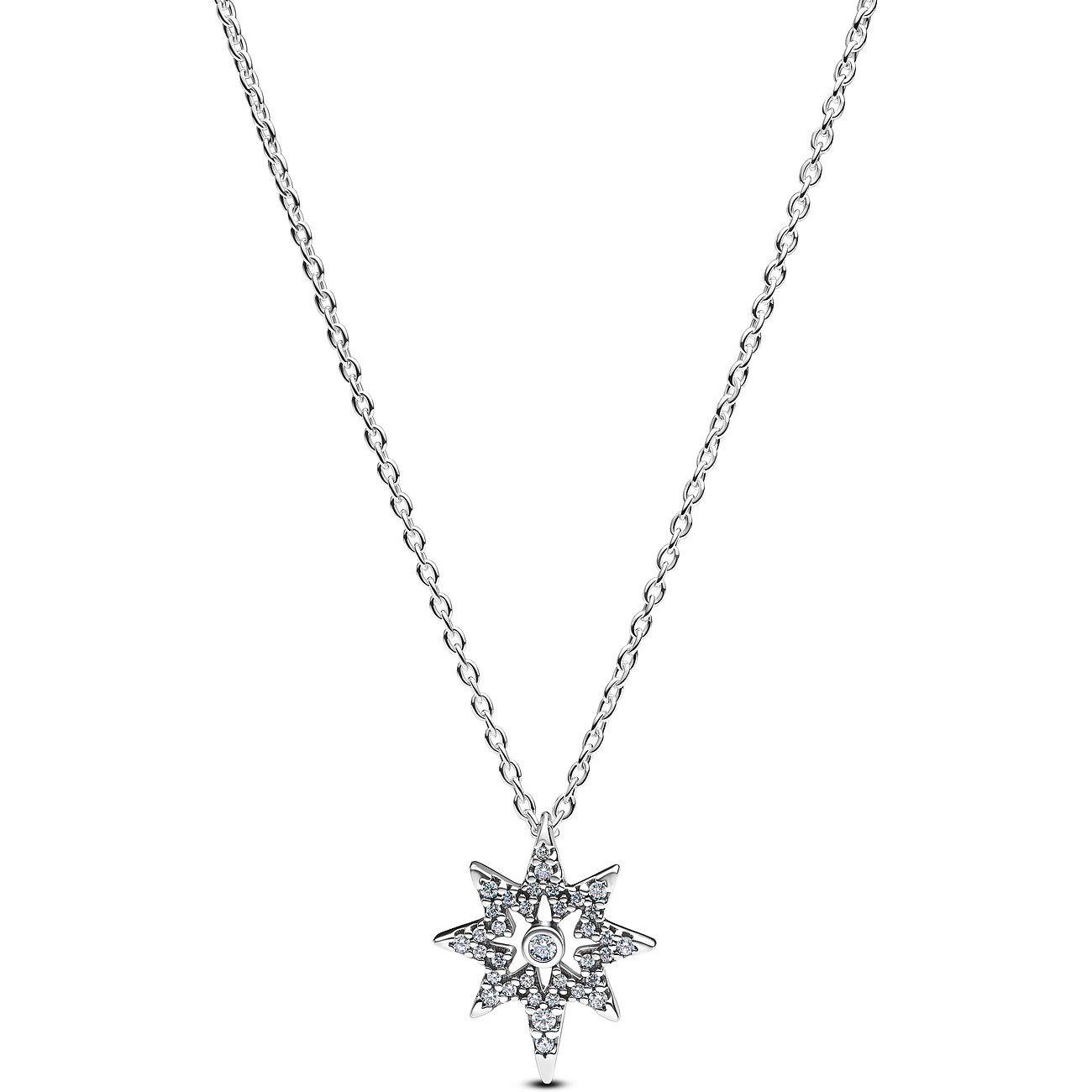 Pandora Kette Pavé-Polarstern Nordstern Anhänger Moments 393600C01-45