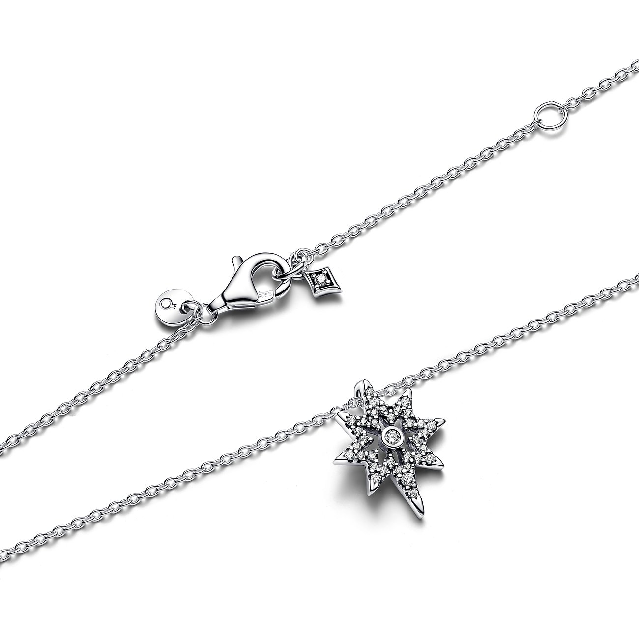 Pandora Kette Pavé-Polarstern Nordstern Anhänger Moments 393600C01-45